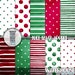 Christmas Digital Paper Pack INSTANT DIGITAL DOWNLOAD Holly Snowflakes ...