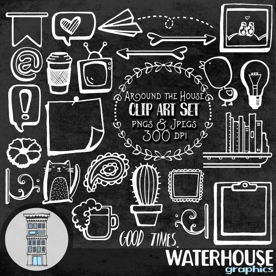 Digital Hand Drawn Clip Art Set INSTANT DIGITAL DOWNLOAD - Etsy