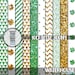 St Patricks Digital Paper Pack Gold Glitter Green Glitter Shamrock ...