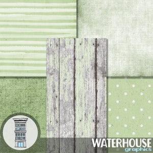 GREEN Digital Paper Pack INSTANT DOWNLOAD Bright Lime Green Burlap ...