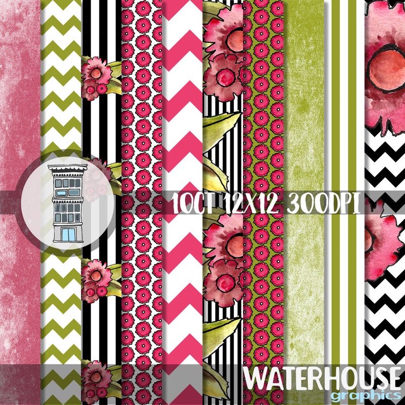 Pink Chevron White - Etsy