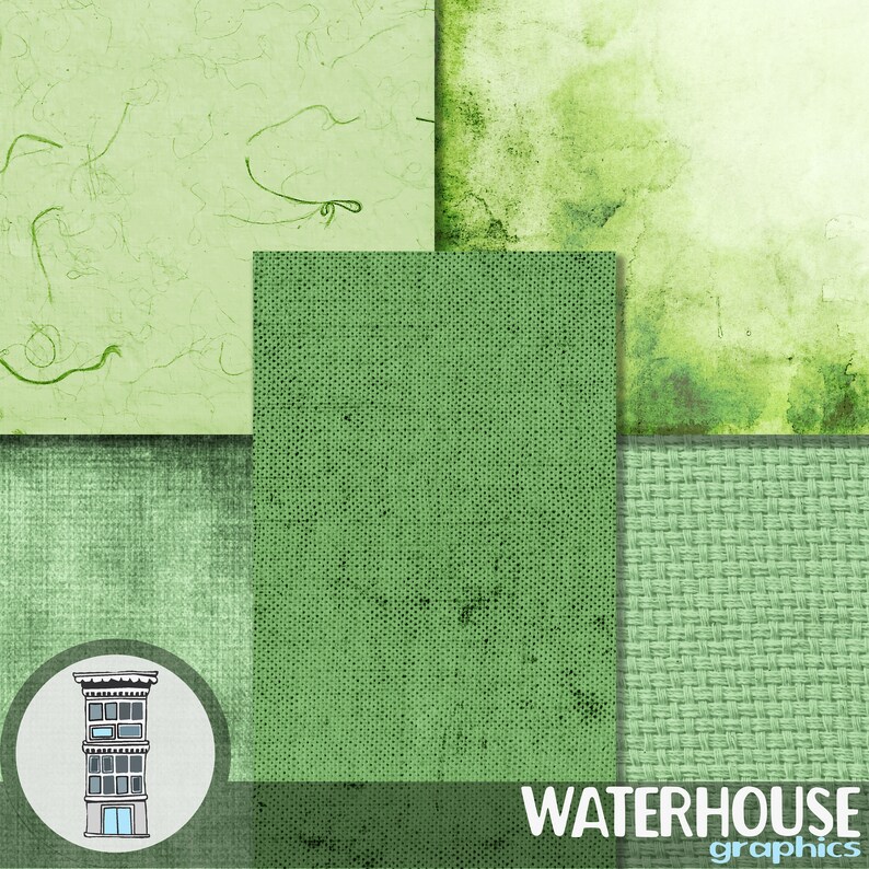 Rustic Green Digital Paper Pack INSTANT DIGITAL DOWNLOAD Green ...
