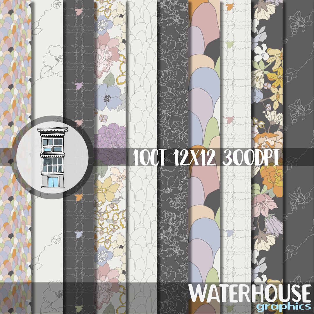 Floral Patterns Digital Paper Pack Instant Download Digital ...