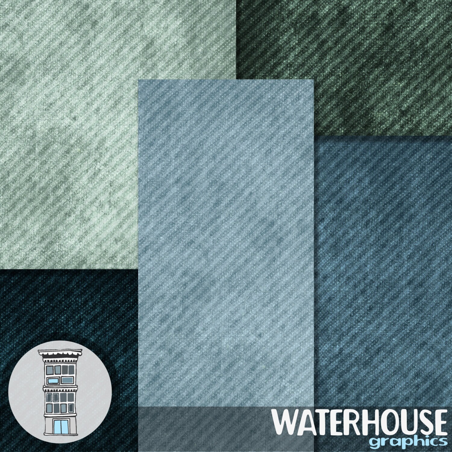 Blue Digital Paper Pack INSTANT DIGITAL DOWNLOAD Distressed - Etsy