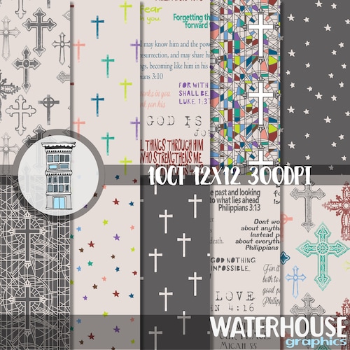 RED Religious Digital Paper Pack INSTANT DOWNLOAD Bible - Etsy
