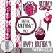 Digital Birthday Girl Set Clip Art Digital Papers INSTANT DOWNLOAD Pink ...