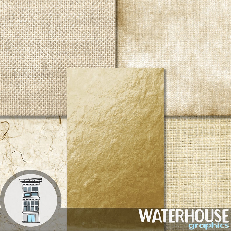 Golden Straw Digital Paper Pack INSTANT DOWNLOAD Neutral | Etsy