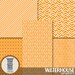 ORANGE Geometric Digital Paper Pack Hexagons Arrows Dark Digital ...