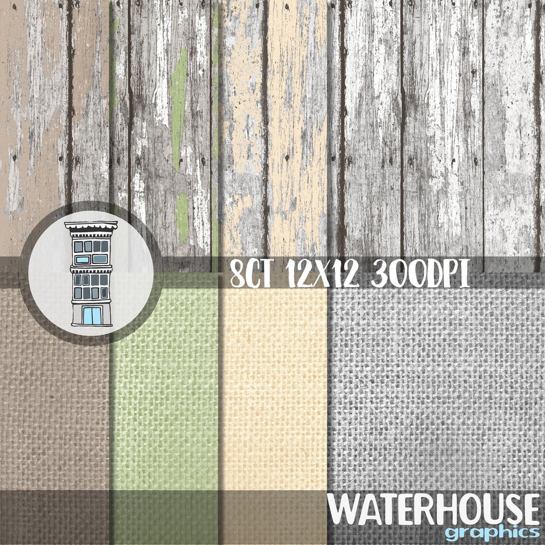 Rustic Digital Paper Pack INSTANT DOWNLOAD Distressed Wood Papers ...