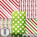 Christmas Watercolor Papers Bright RED & GREEN Digital Paper Pack ...