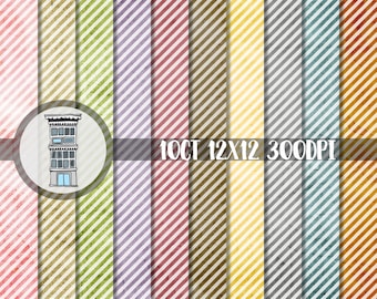 Watercolor Stripes Digital Paper Pack Instant Digital Download - Etsy