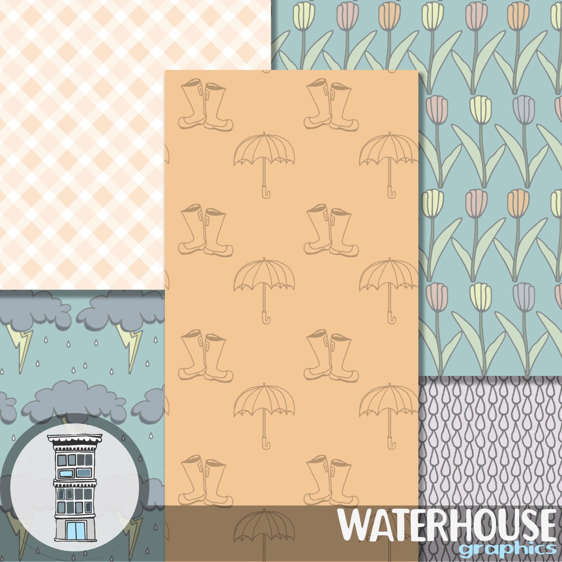 Spring Digital Paper Pack INSTANT DOWNLOAD Digital | Etsy