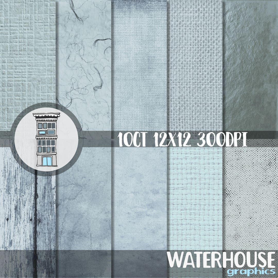 Slate Blue Digital Paper Pack INSTANT DOWNLOAD Distressed Rustic Papers ...