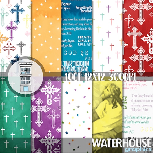 Religious Digital Paper Pack INSTANT DOWNLOAD Bible Verses - Etsy