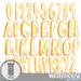 ORANGE Watercolor Letters Numbers Instant Digital Download Orange ...
