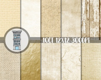 Burlap Digital Paper - Etsy