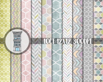 Digital Paper Pack INSTANT DOWNLOAD Floral Spring Colors | Etsy