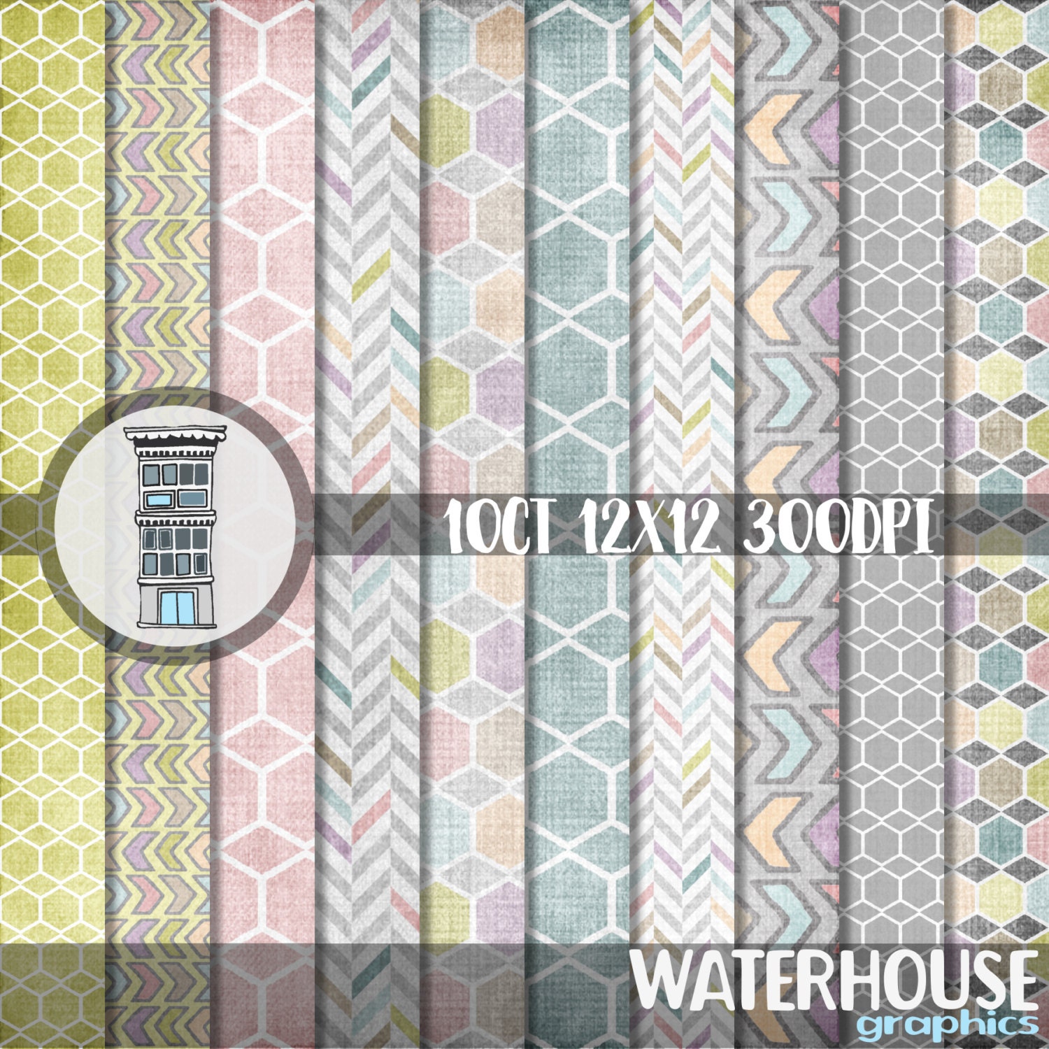 Digital Paper Pack INSTANT DOWNLOAD Easter Spring colors | Etsy