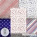 Stars & Stripes DIGITAL PAPER PACK Red White Navy Blue Polka Dots ...