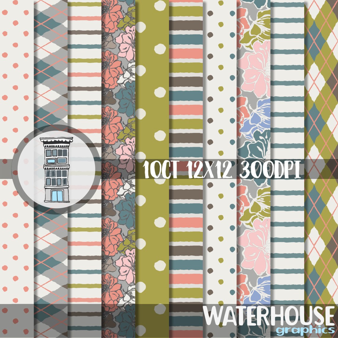 Digital Scrapbooking Paper Pack Instant Download Pink Rose - Etsy