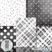 GRAY Watercolor Digital Paper Pack Instant Digital DOWNLOAD Dark Gray ...