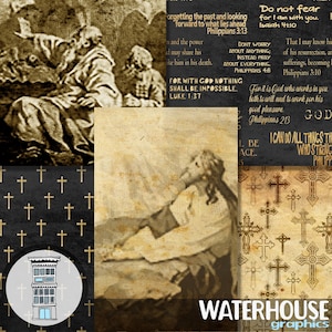 Antique Bible Digital Paper Pack INSTANT DOWNLOAD Religious Digital ...