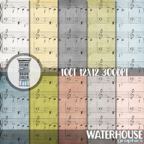 Digital Scrapbooking Paper Pack INSTANT DOWNLOAD Country Blue - Etsy