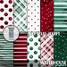 Antique Christmas Floral Digital Paper Pack Scrapbooking Vintage Floral ...