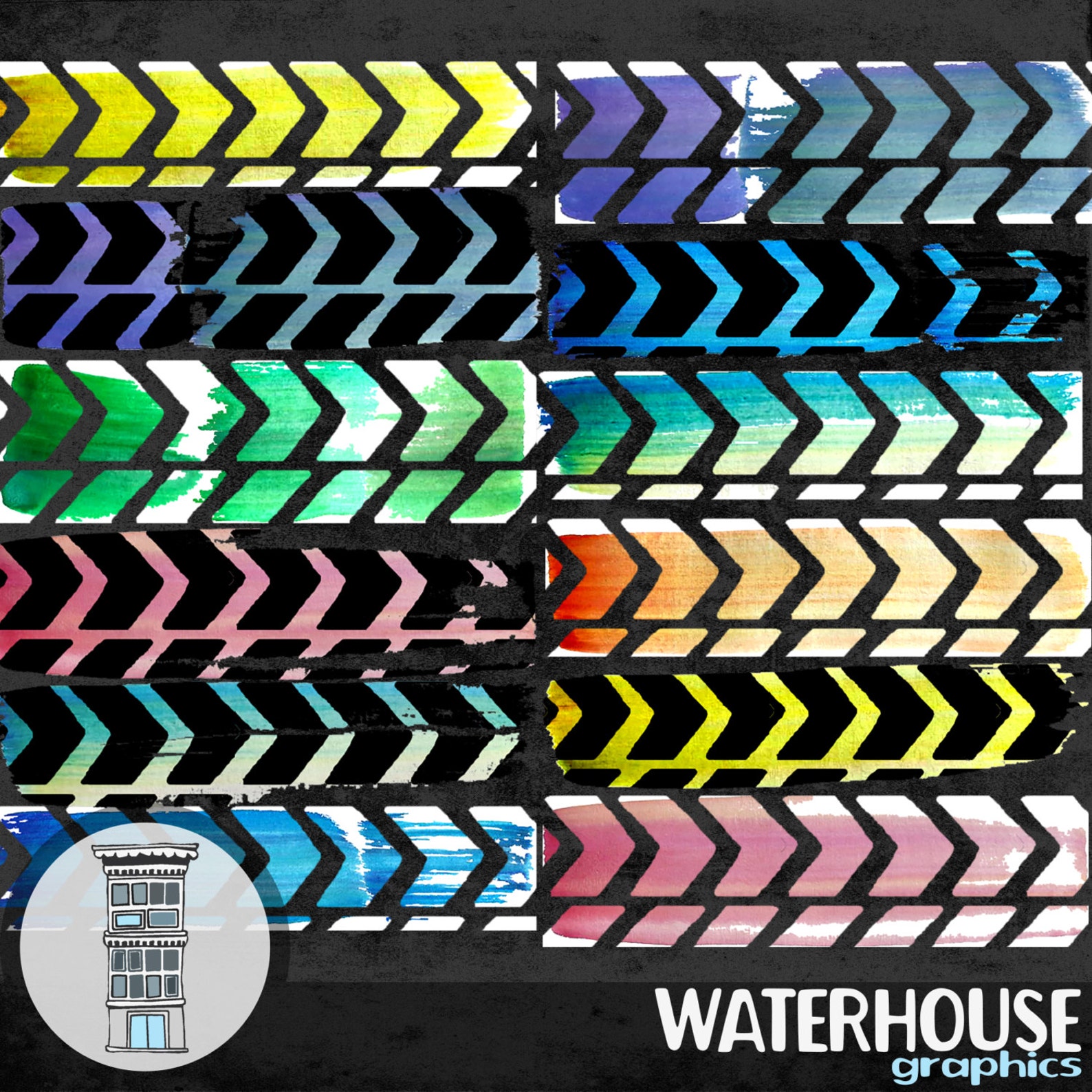 Digital Arrows Clip Art Dividers Digital Scrapbooking Overlays ...