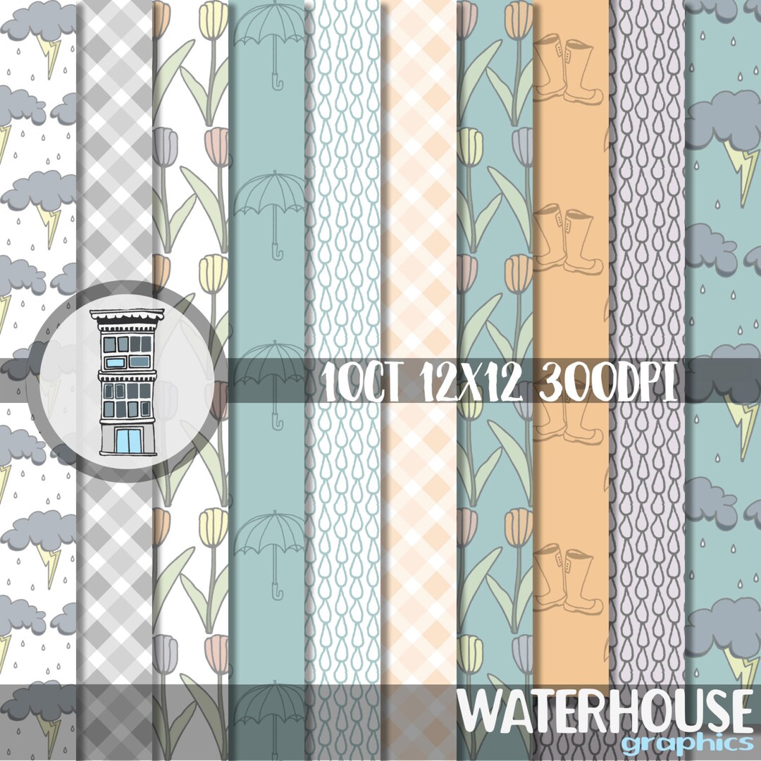 Spring Digital Paper Pack INSTANT DOWNLOAD Digital Scrapbooking Crafts ...