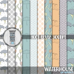 Spring Digital Paper Pack INSTANT DOWNLOAD Digital Scrapbooking Crafts ...