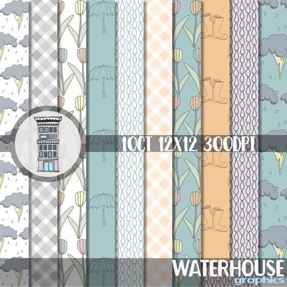 Spring Digital Paper Pack INSTANT DOWNLOAD Digital | Etsy