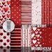 Valentine Watercolor Digital Paper Pack for Digital - Etsy