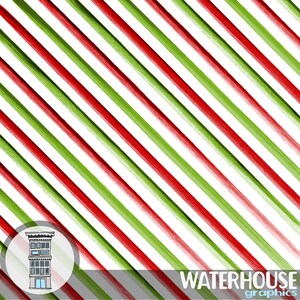 Christmas Watercolor Papers Bright RED & GREEN Digital Paper Pack ...