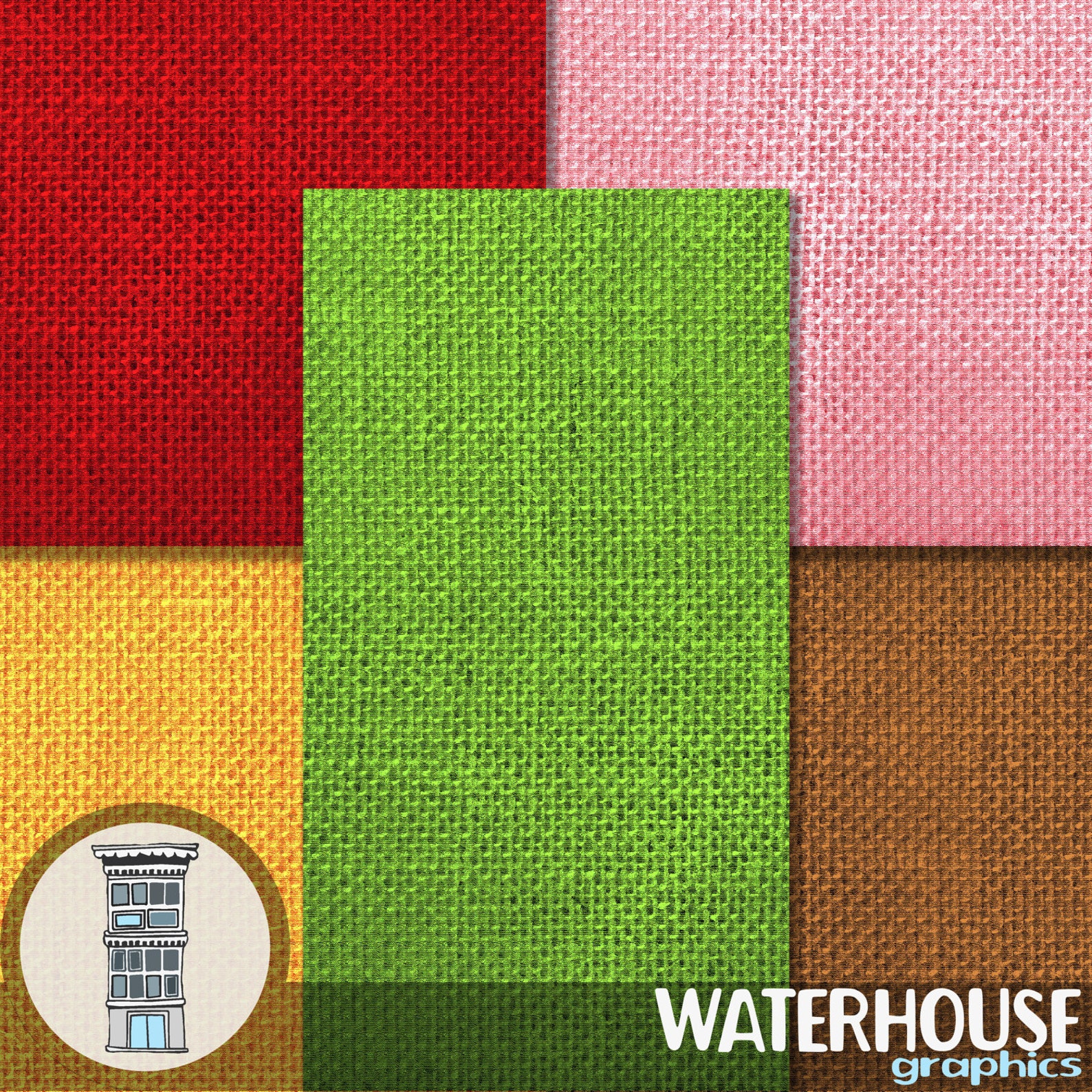 Digital Burlap Paper Pack Instant DIGITAL Download Colorful - Etsy