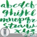 GREEN Sparkle Alphabet Clip Art, St Patrick's Day Instant Digital ...