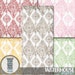 Digital DAMASK Paper Pack INSTANT DOWNLOAD Assorted Colors Damask ...