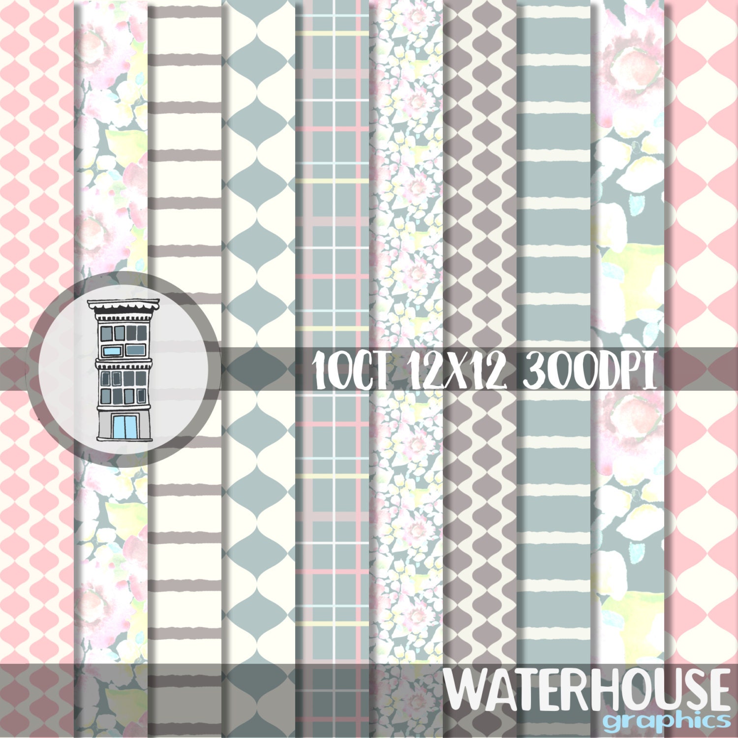 Digital Scrapbook Paper Pack INSTANT DIGITAL DOWNLOAD Pastel - Etsy