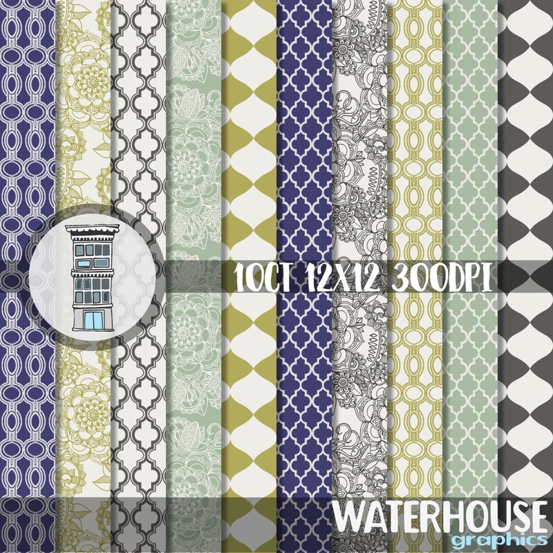 Chartreuse and Navy - Etsy