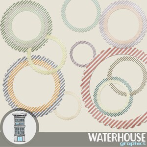 Circular "digital Frames" Multiple Colors With Distressed Diagonal ...