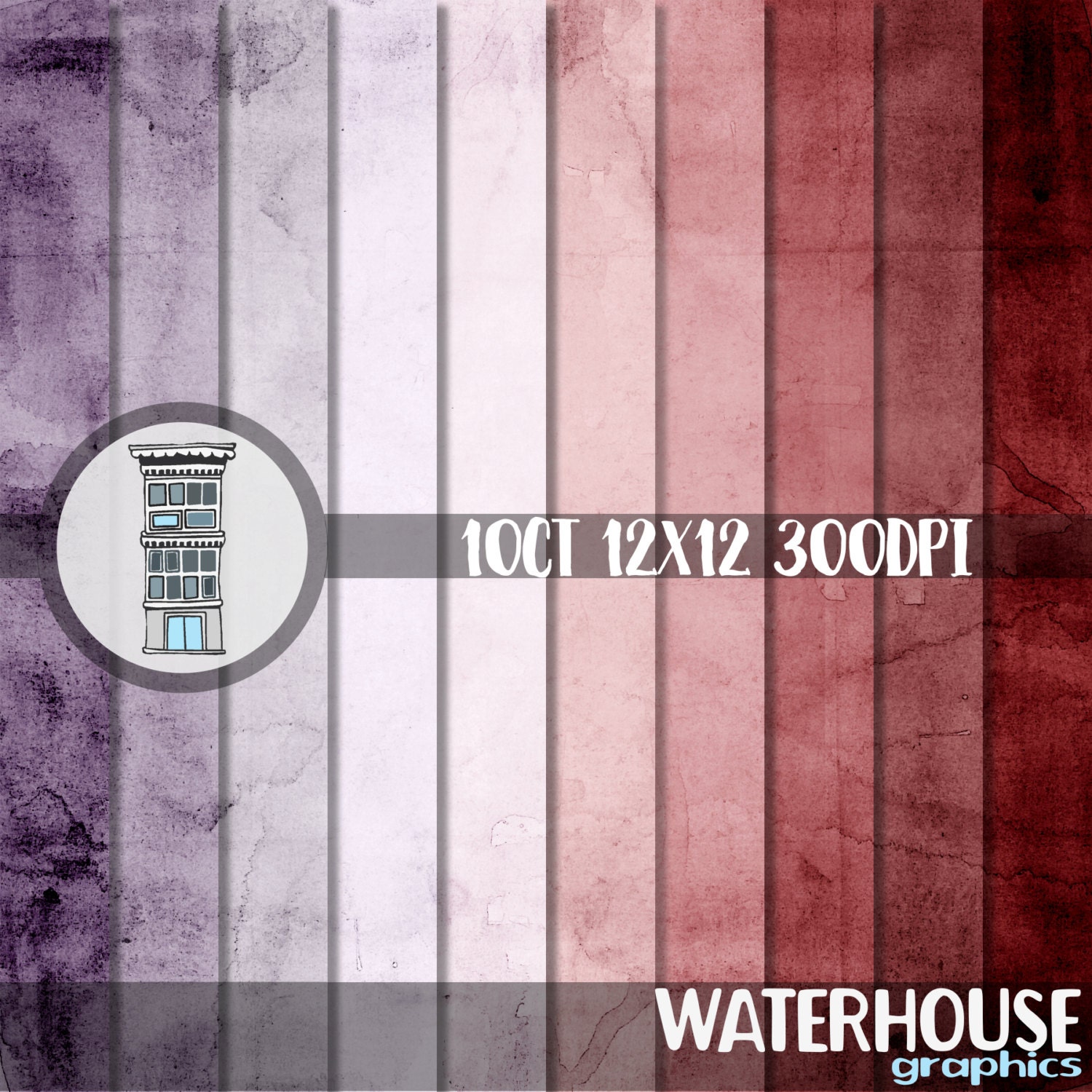 Digital Watercolor Paper Pack Purple & Pink Papers INSTANT DOWNLOAD ...