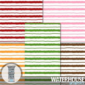 Digital Paper Pack Stripes Multiple Colors INSTANT DIGITAL DOWNLOAD ...