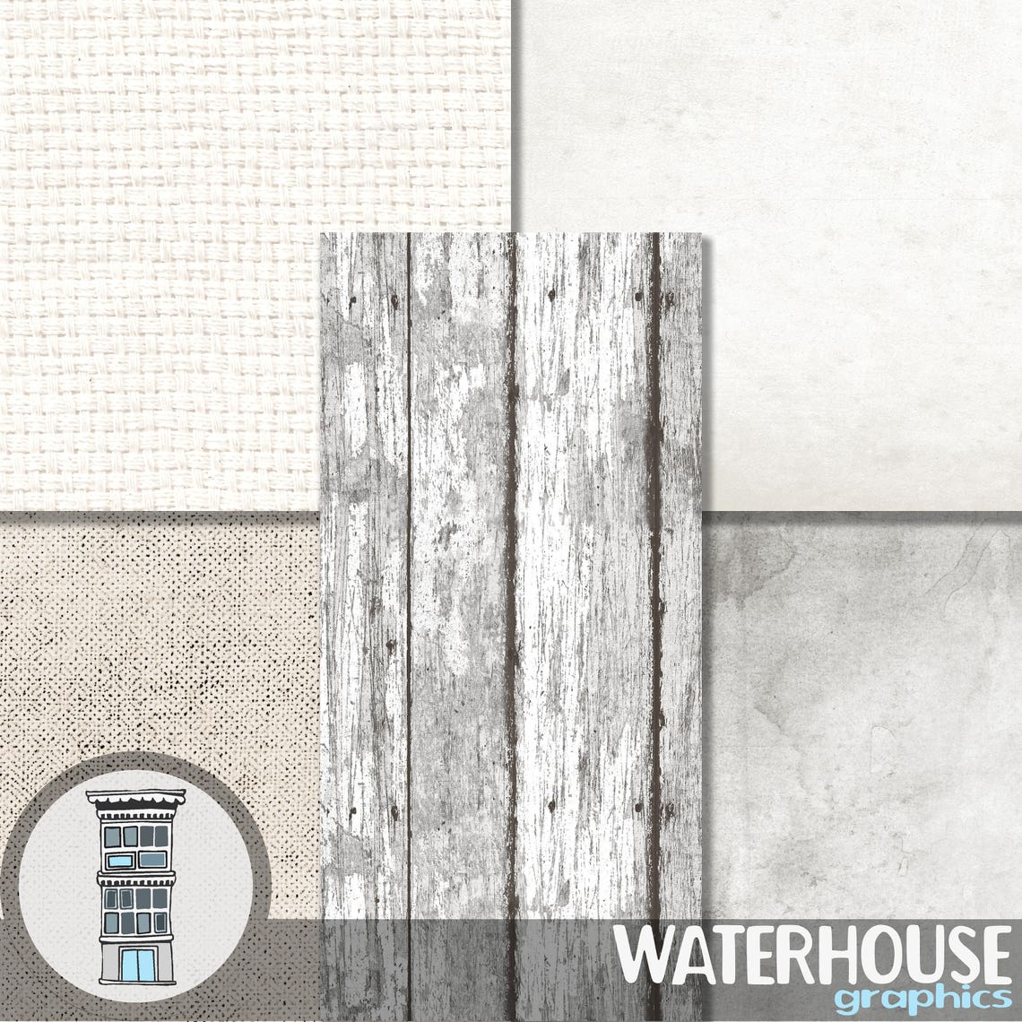 Silver Gray Digital Paper Pack INSTANT DOWNLOAD Neutral Rustic - Etsy