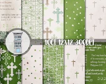 Religious Digital Paper Pack INSTANT DOWNLOAD Bible Verses - Etsy