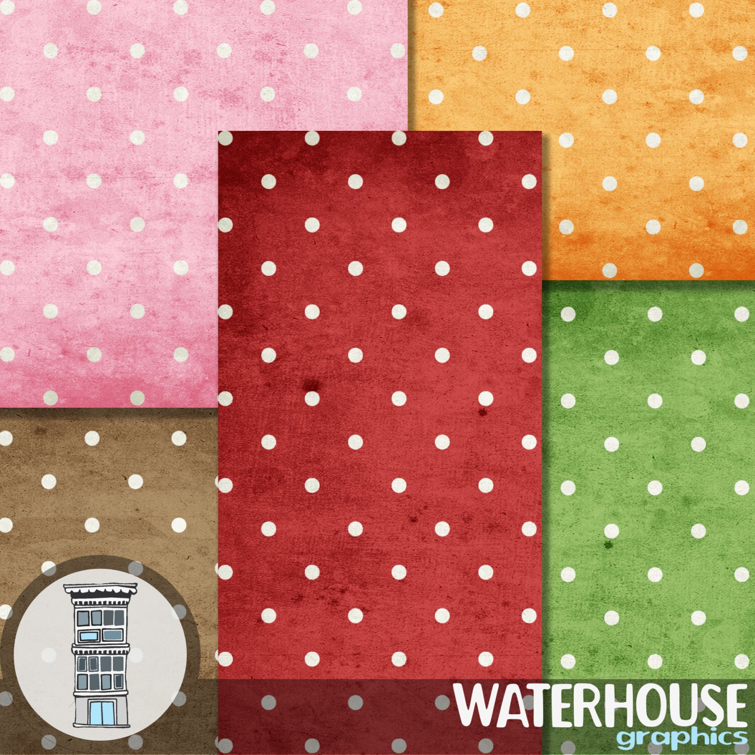 Digital Scrapbook Paper Pack Polka Dots INSTANT DIGITAL | Etsy