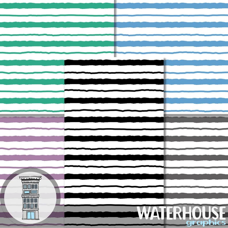 Digital Paper Pack Stripes Multiple Colors INSTANT DIGITAL | Etsy