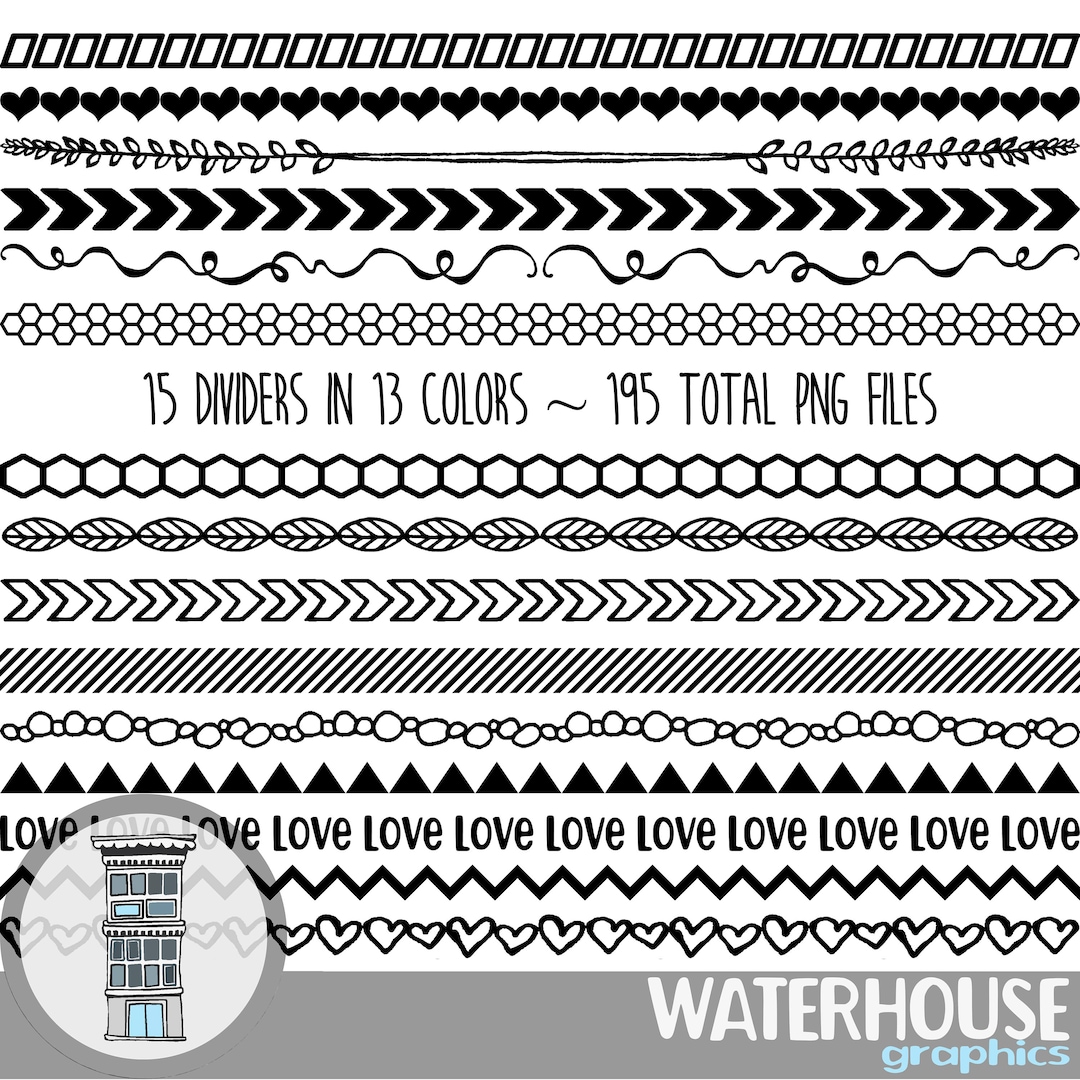 Digital Borders Bundle Set Dividers INSTANT DOWNLOAD Bundle Clip Art ...