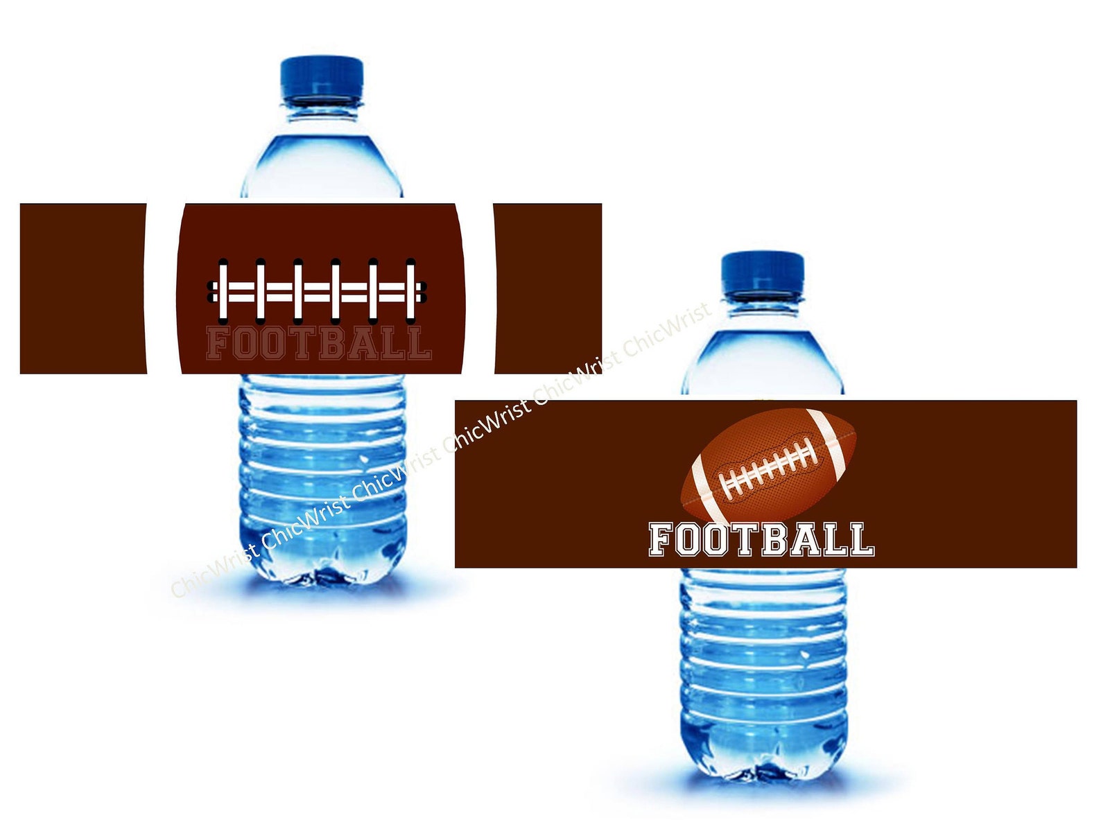 FOOTBALL THEME // Football Party Labels // Water Bottle Party Labels ...