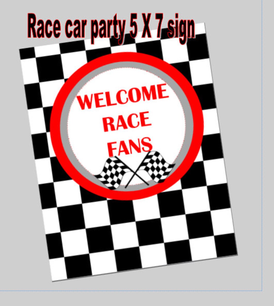 RACE CAR THEME // Race Car Theme Party Sign // 8X10 Sign // Nascar ...