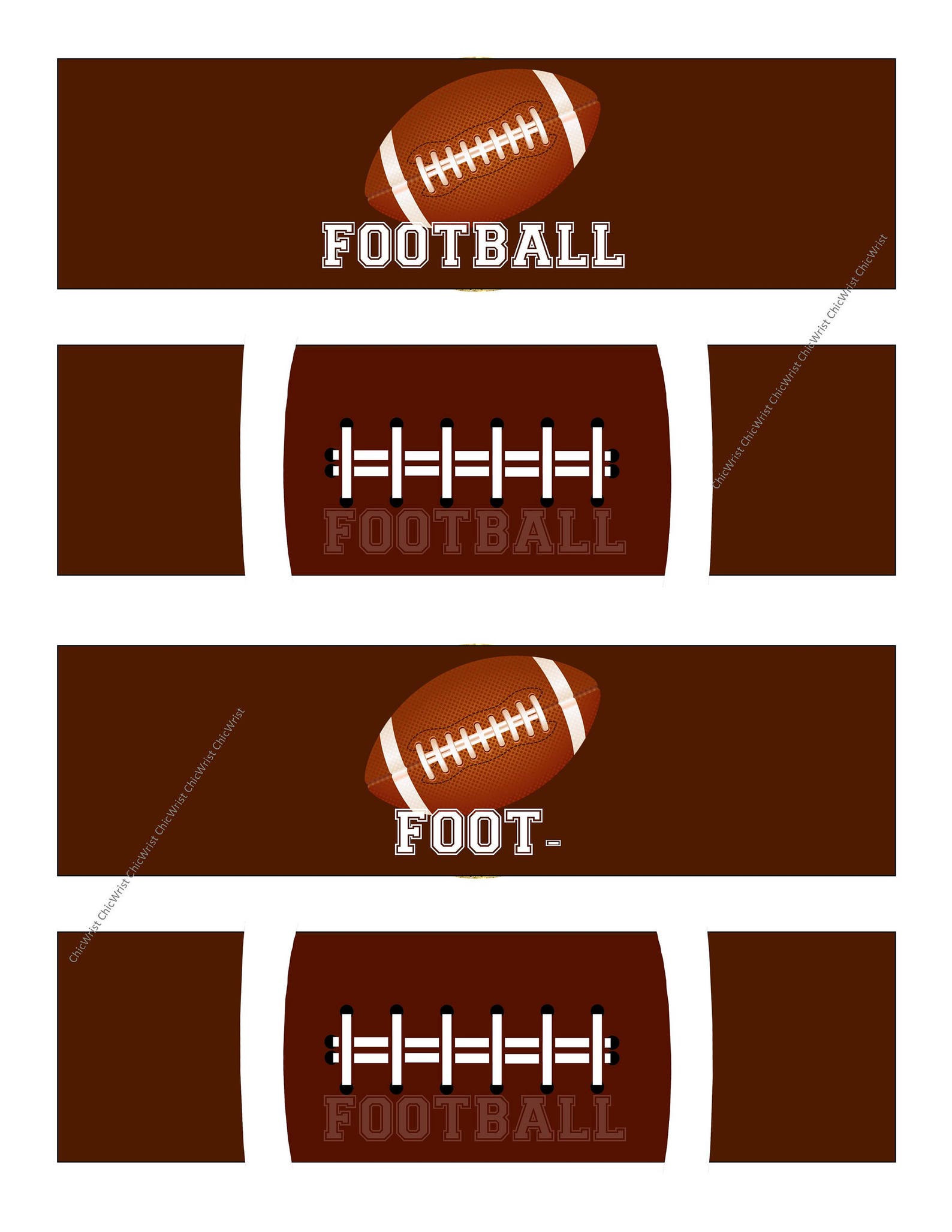 FOOTBALL THEME // Football Party Labels // Water Bottle Party Labels ...